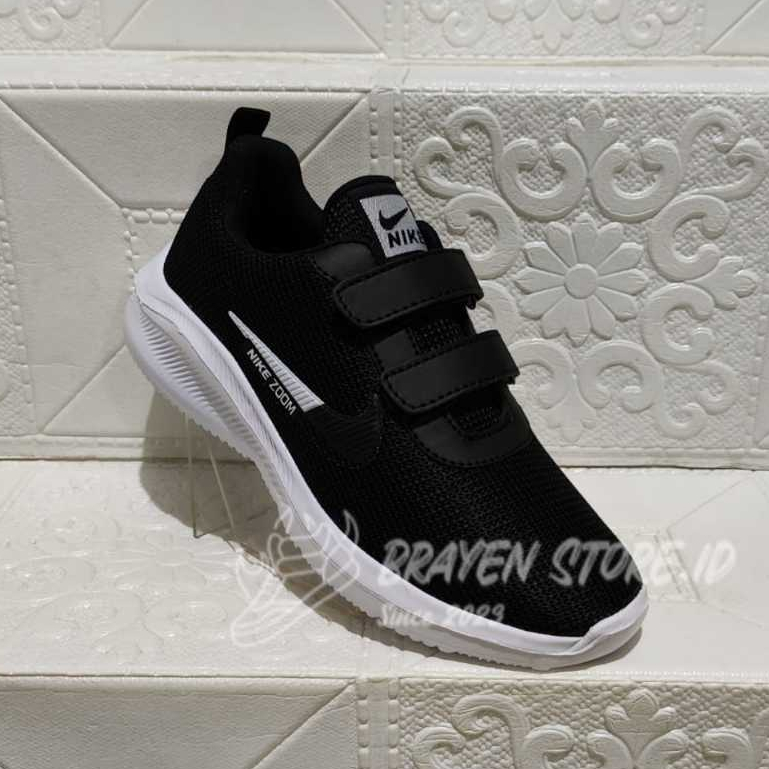 Jual Sepatu sekolah anak hitam polos sepatu sekolah anak pria wanita hitam putih PAUD TK SD SMP ...