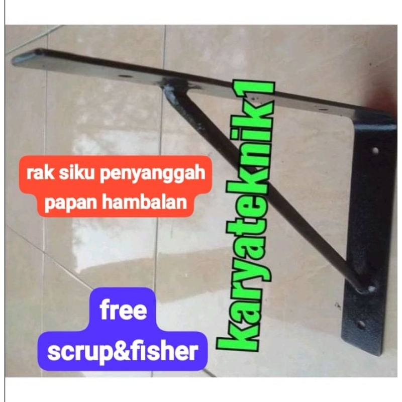 Jual bracket siku besi L papan ambalan penyangga papan ambalan besi ...