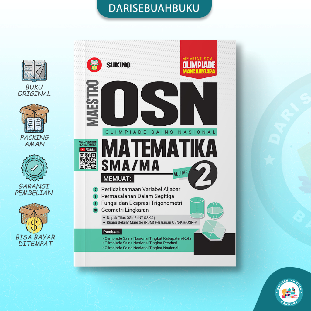 Jual Buku MAESTRO OSN - MATEMATIKA SMA/MA - Volume 2 - SUKINO - Buku Latihan Soal & Pembahasan ...