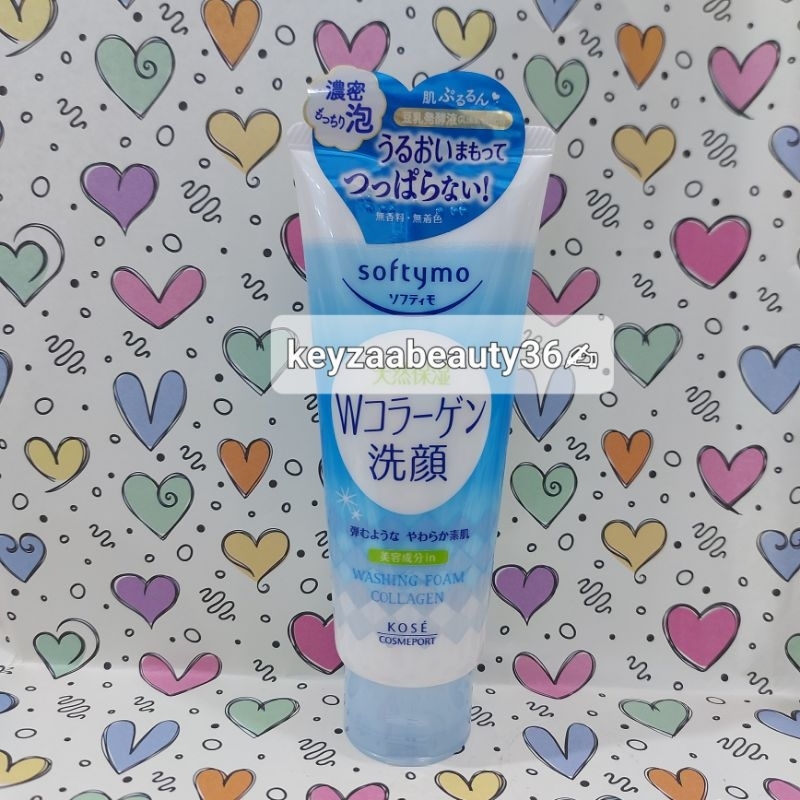 Jual KOSE Softymo Washing Foam Collagen Biru-Putih 150gr | Shopee Indonesia