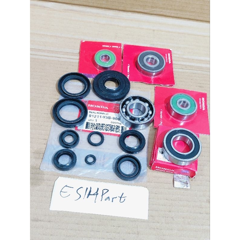 Jual Seal mesin komplit KVB plus bearing rasio gardan set 5pcs Honda Vario 110 karbu old ...