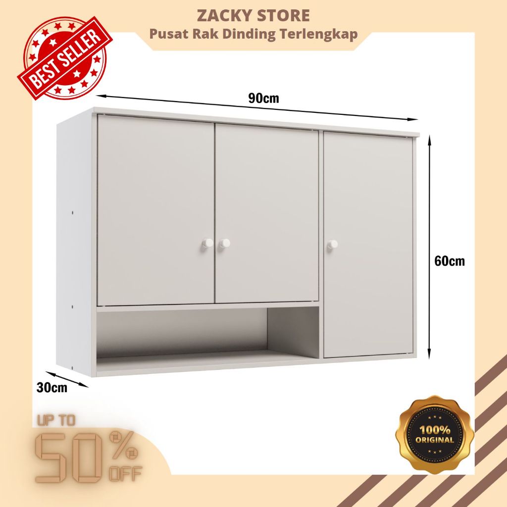 Jual Kitchen Set Atas Minimalis 3 Pintu Multifungsi Tempel Dinding Rak ...