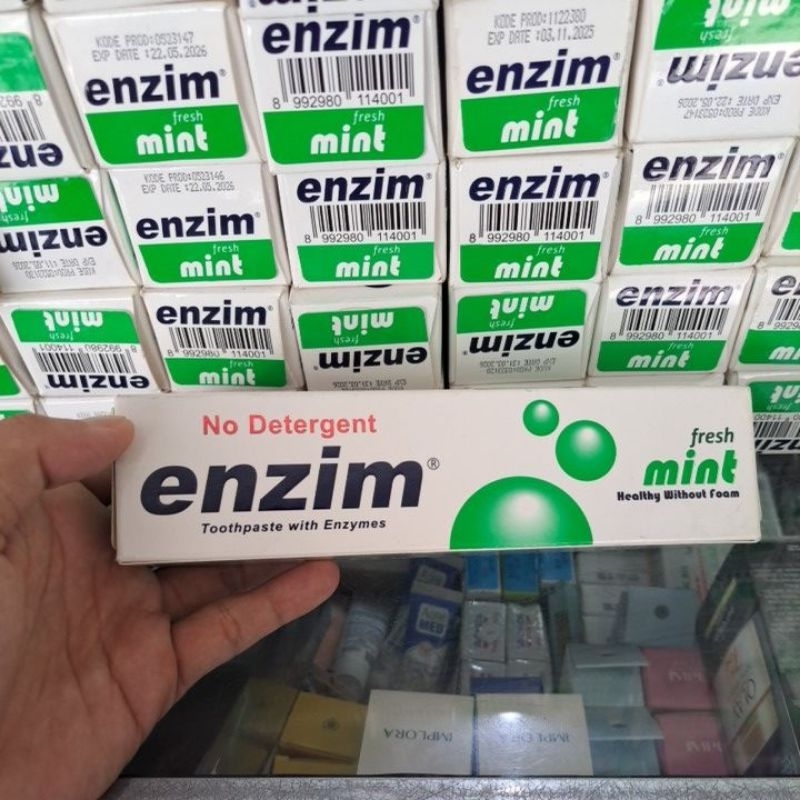 Jual ENZIM Fresh Mint / Clasic mild biru124 Gr Pasta Gigi Tanpa ...