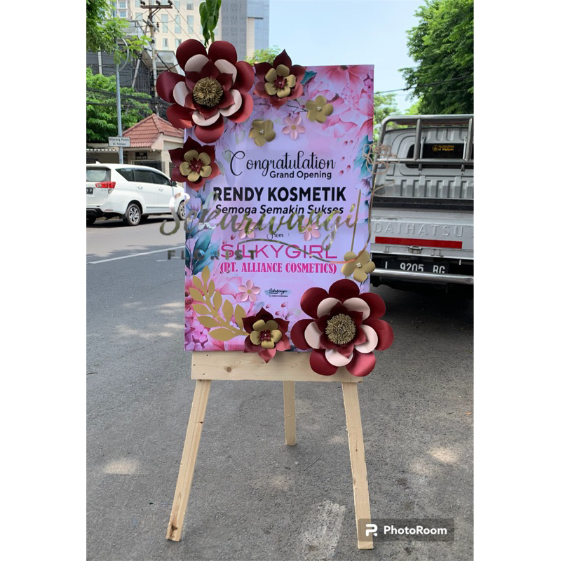 Jual papan ucapan kertas / paper flowers suraaya / bunga papan kertas ...