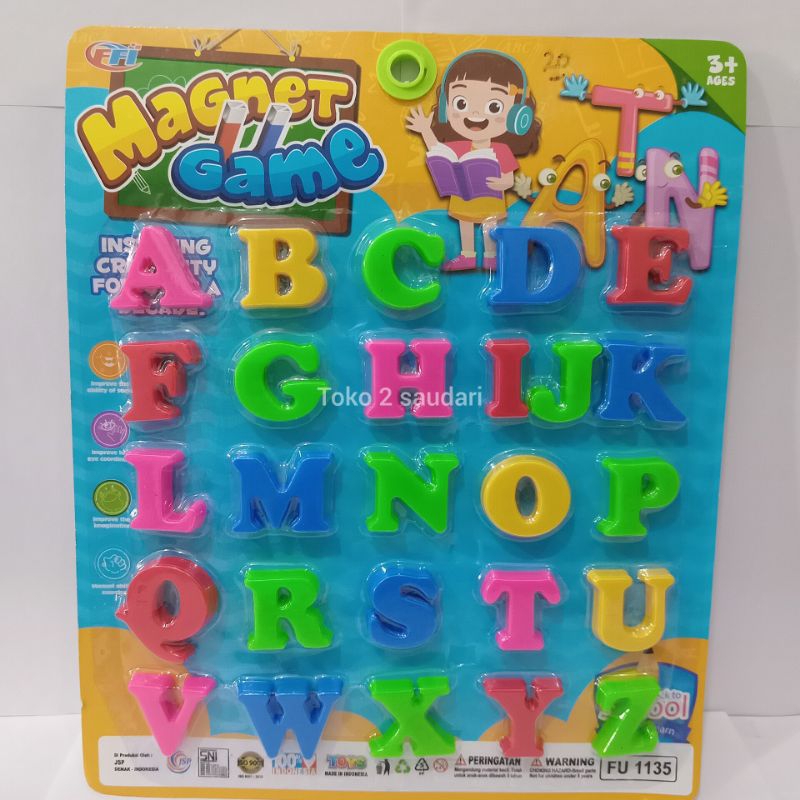 Jual Mainan Huruf Abjad, Hijaiyah, Buah Magnet Tempelan Kulkas | Shopee ...