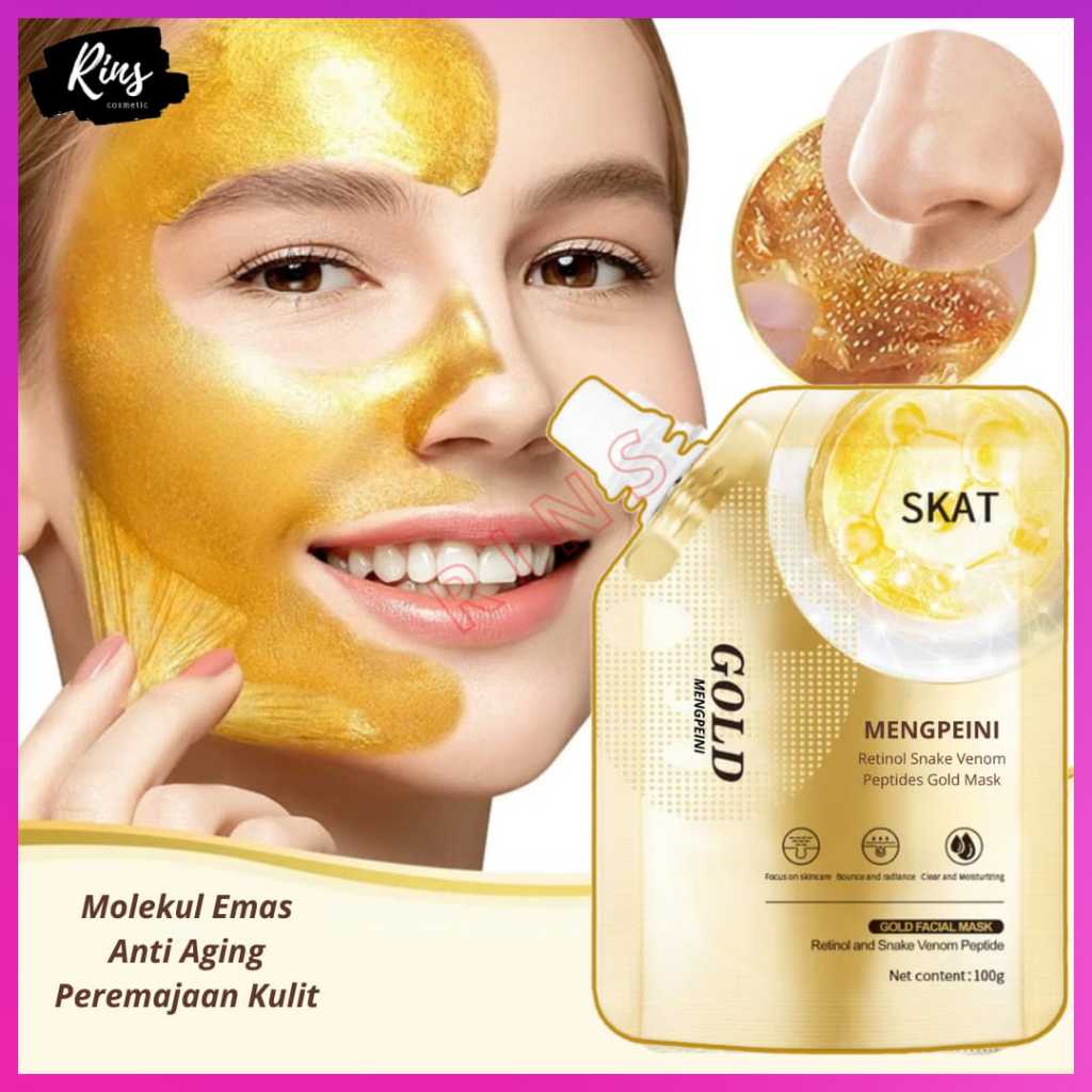 Jual [COD] Original MENGPEINI Retinol Snake Venom Gold Mask Versi ...