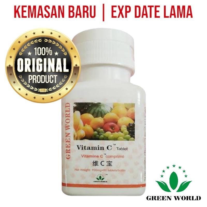 Jual VITAMIN C CAPSULE GREEN WORLD ORIGINAL / OBAT FLU / OBAT SARIAWAN ...