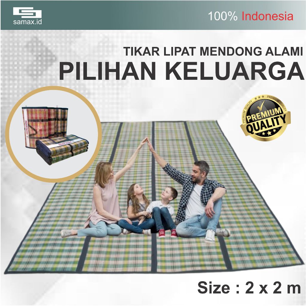 Jual Tikar Lipat Piknik Mendong Ukuran 200 x 200 Alami | Shopee Indonesia