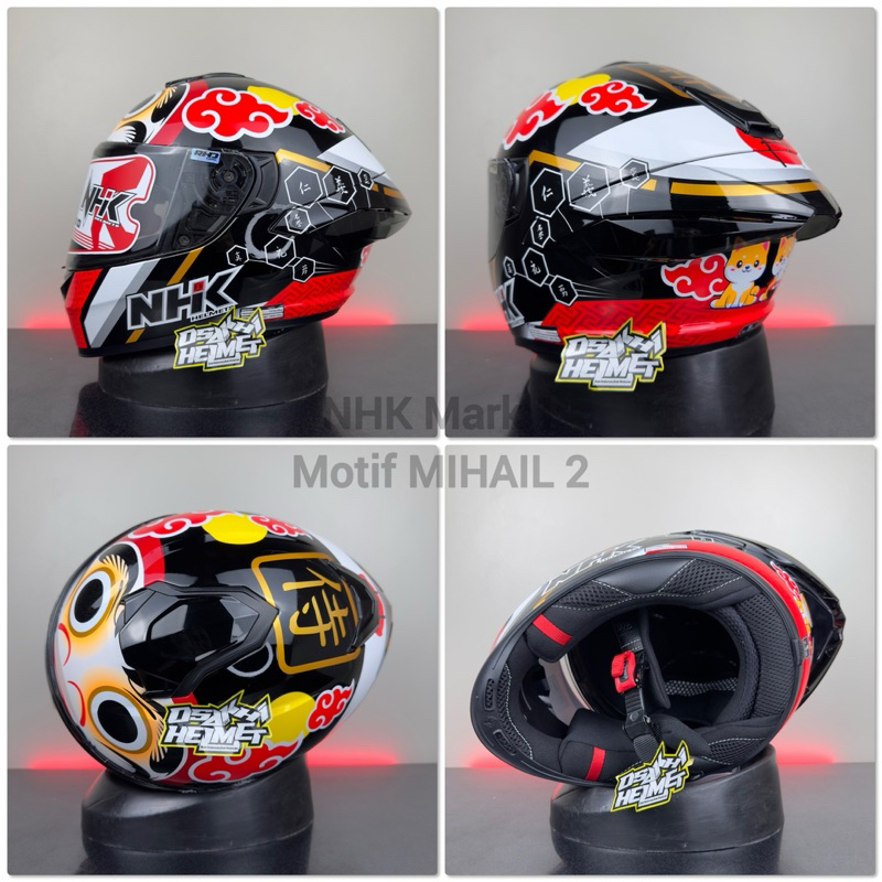 Jual NHK Mark 1 Helm FullFace Motif MIHAIL 2 Cakil SNI | Shopee Indonesia