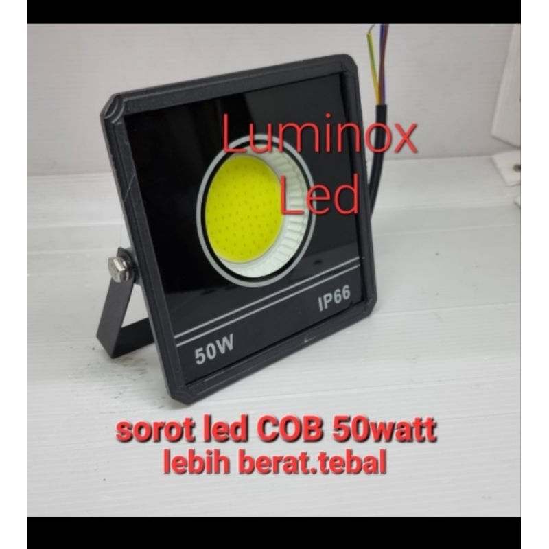 Jual sorot led cob 50w 50watt / tembak flood light led 50 watt 50 w putih - kuning 220volt ...