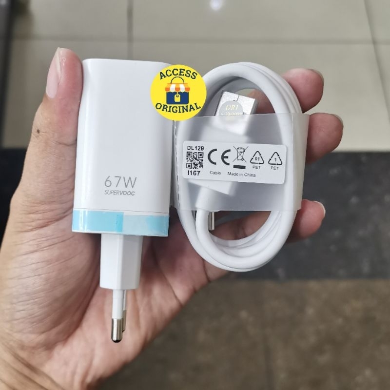 Jual Charger Adaptor 67W Supervooc OPPO Reno 10 Reno 9 Pro K10X K11X ...
