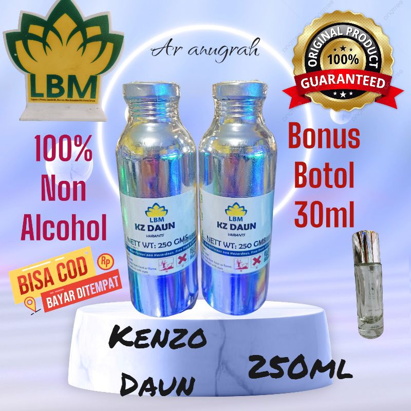 Jual BIBIT PARFUM KZ DAUN 250ML SEGEL non alcohol free botol 30ml ...
