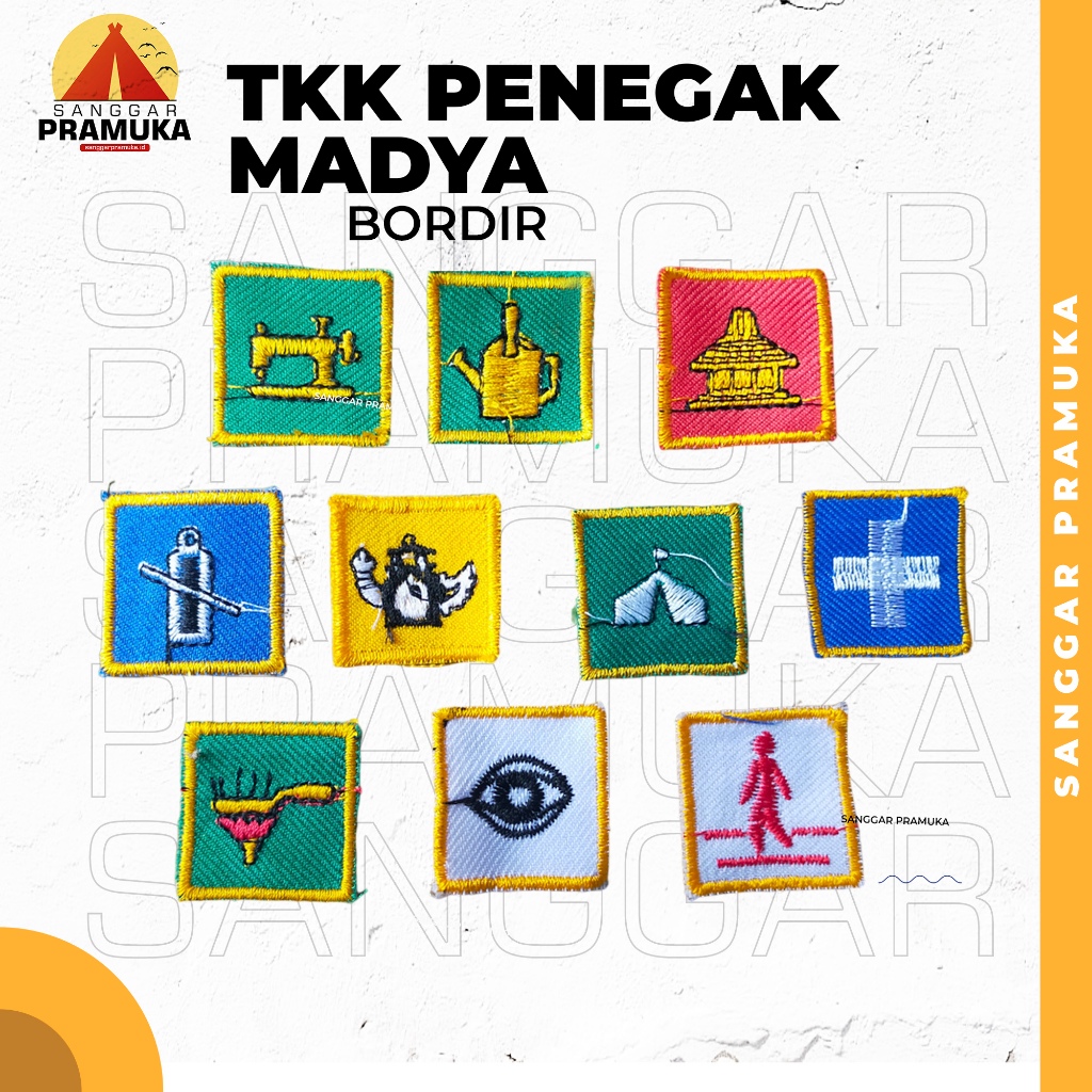 Jual TKK PENEGAK MADYA Bordir 10 TKK wajib pramuka Penegak Madya bordir | Shopee Indonesia