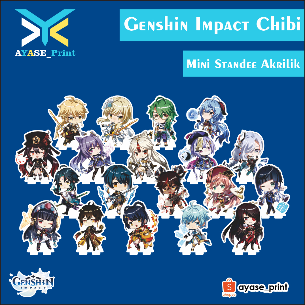 Jual Standee Akrilik Mini GENSHIN IMPACT CHIBI LIYUE KARAKTER | Aether ...