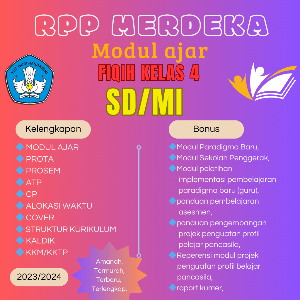Jual MODUL AJAR FIQIH KELAS 4 SD/MI KURIKULUM MERDEKA LENGKAP | Shopee Indonesia