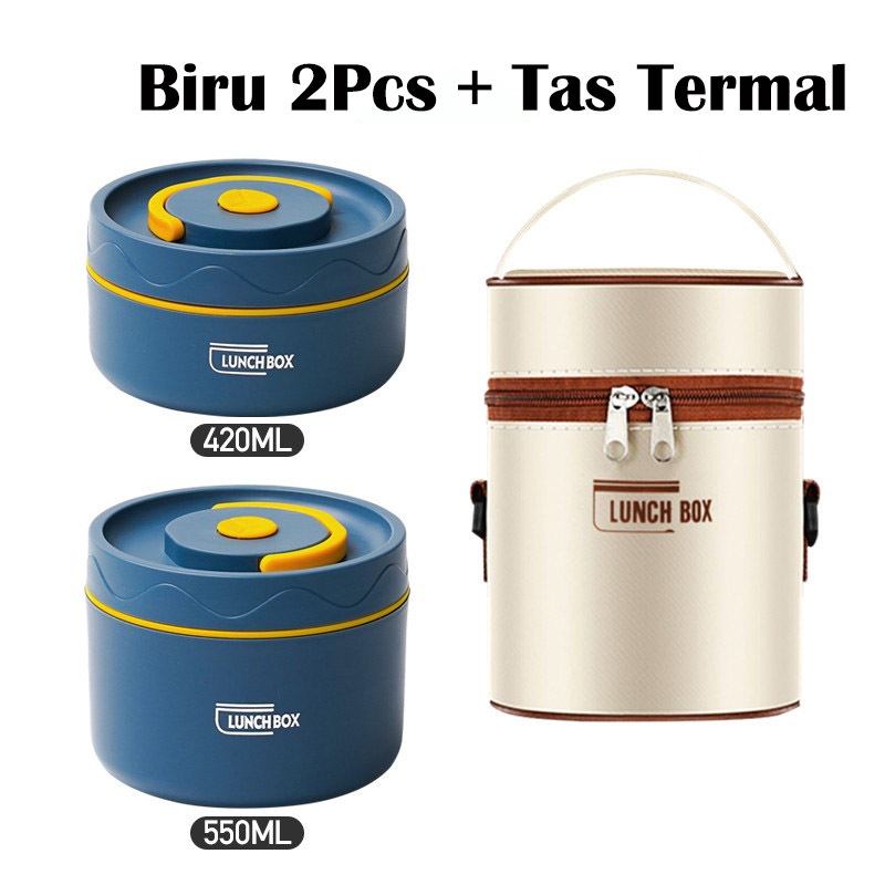 Jual Kotak Makan Siang Bento Portabel Tahan Bocor Stainless Lunch Box ...