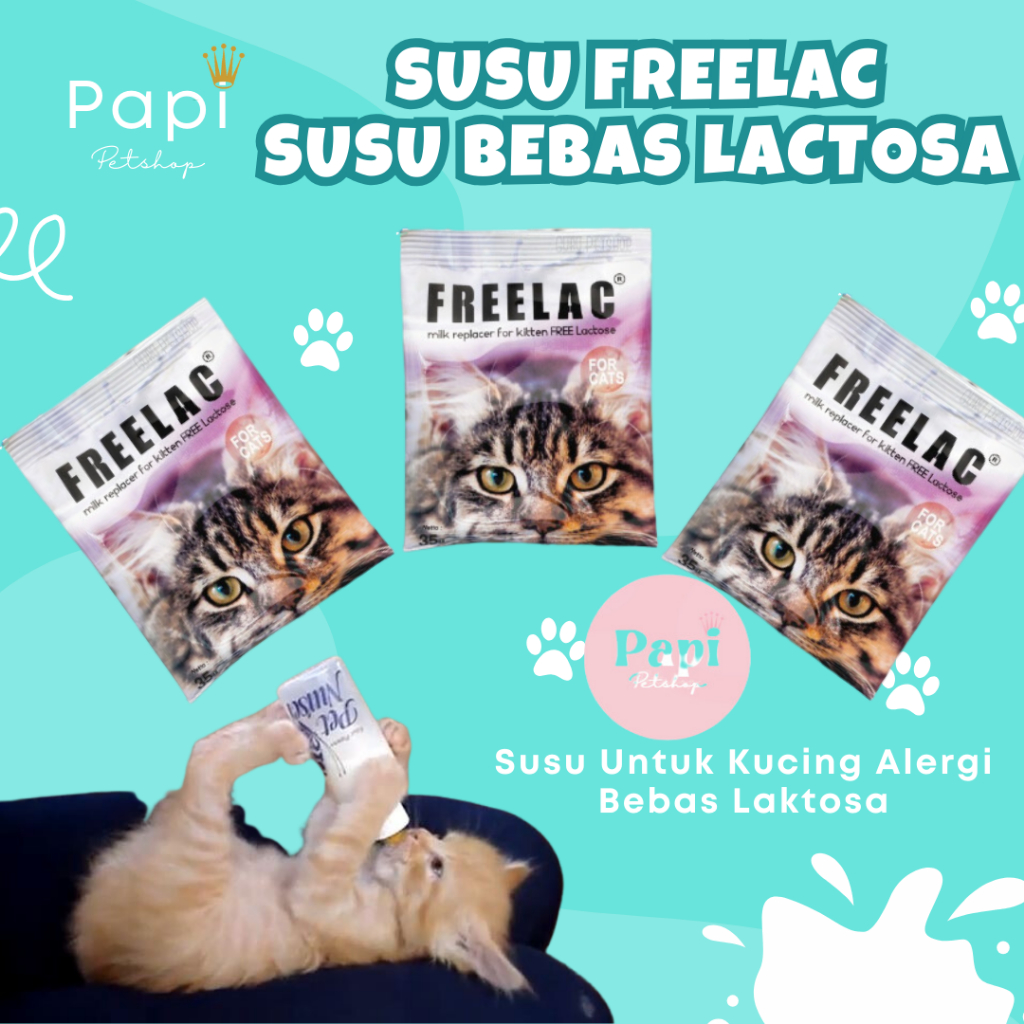 Jual Susu Kucing Anti Mencret Bebas Laktosa FREELAC 20gr susu untuk ...