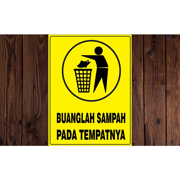 Jual stiker buang lah sampah pada tempat nya | Shopee Indonesia
