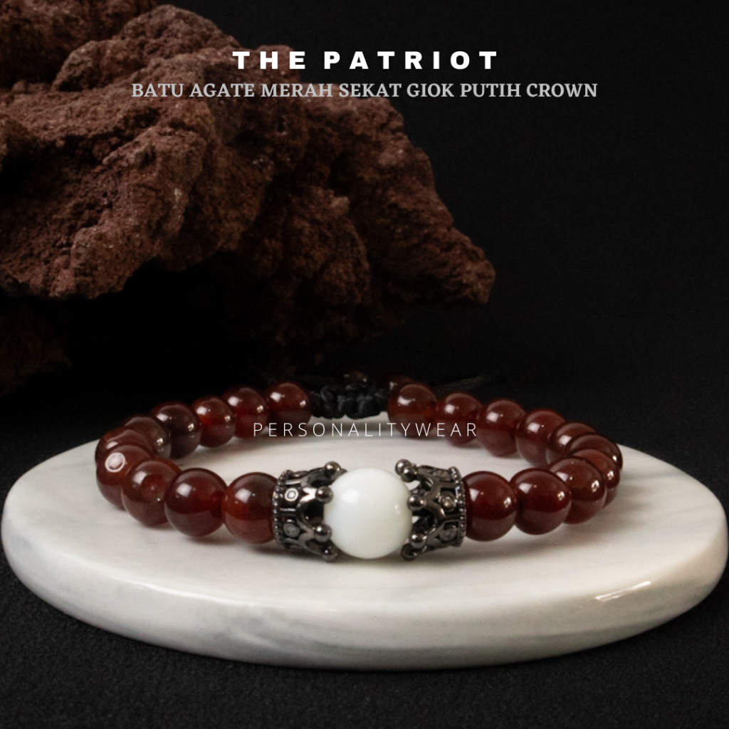 Jual THE PATRIOT - Gelang Aesthetic Pria Wanita Keren Terbaru Batu Alam ...