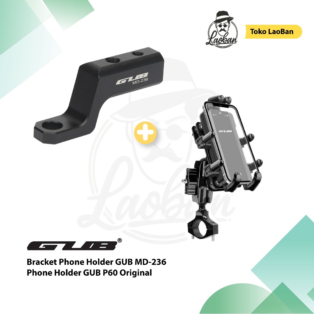 Jual Phone Holder GUB P60 Original - Holder HP Motor | Shopee Indonesia
