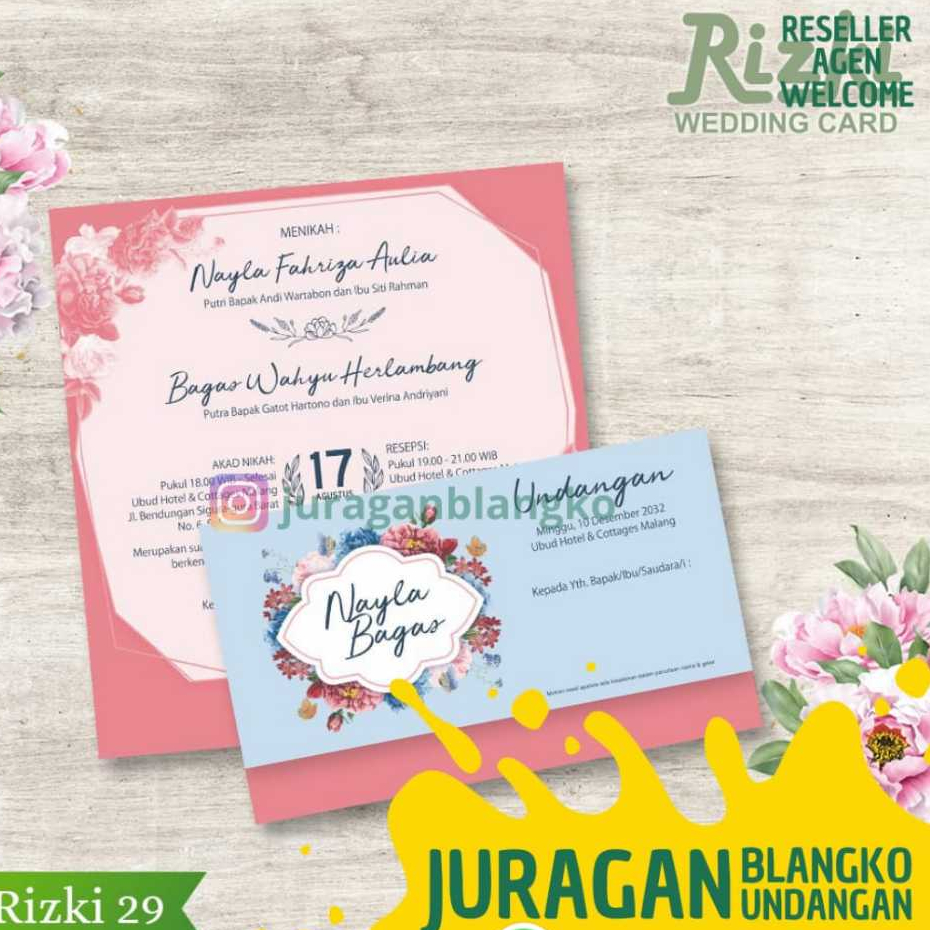 Jual Blangko Undangan Rizki 29 Kosong Murah | Juragan Blangko Undangan ...