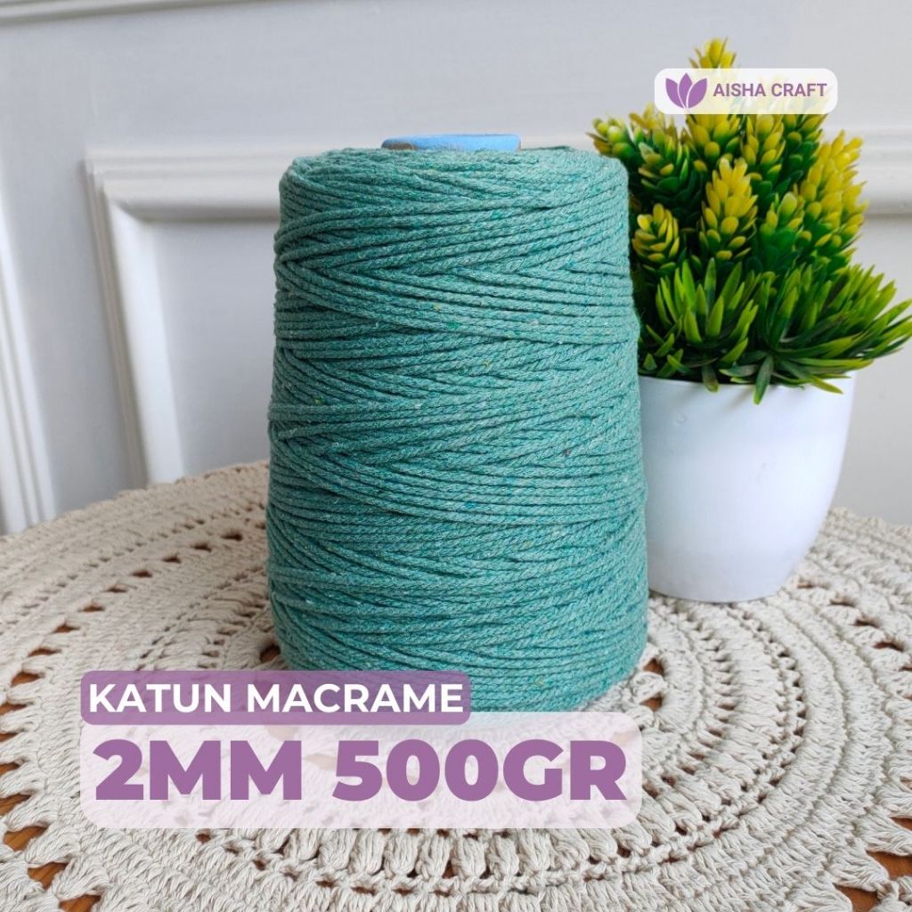 Jual Tali Katun Macrame Warna 2MM 500GR 3PLY | Shopee Indonesia