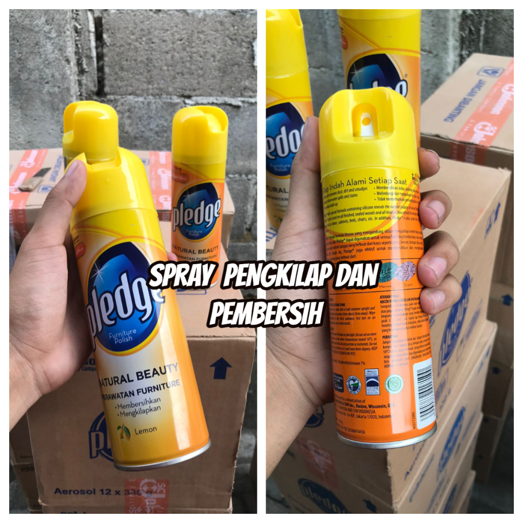 Jual PLEDGE BESAR KECIL LEMON ORANGE|| SPRAY PENGKILAP FURNITURE ...