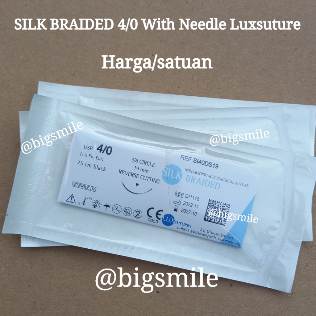 Jual Suture SILK Non Absorbable Benang Bedah Silk Non Absorbable ...