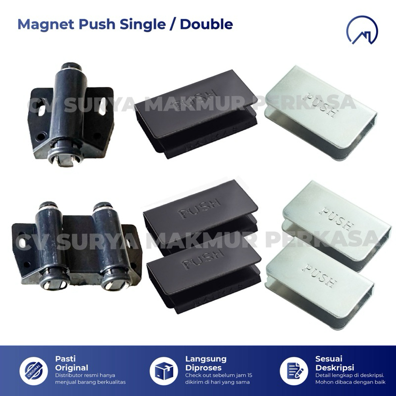 Jual HUBEN Magnet Push Open Single Double Lemari Kaca TV MS MD | Shopee ...