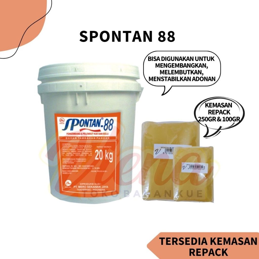Jual Spontan 88 REPACK 250gr / Pengemulsi Emulsifier | Shopee Indonesia
