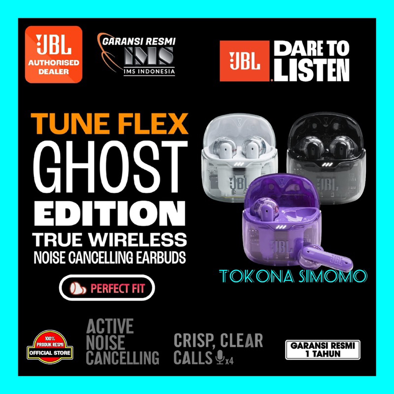 Jual JBL Tune Flex Ghost Edition True Wireless Noise Cancelling Earbuds | Shopee Indonesia