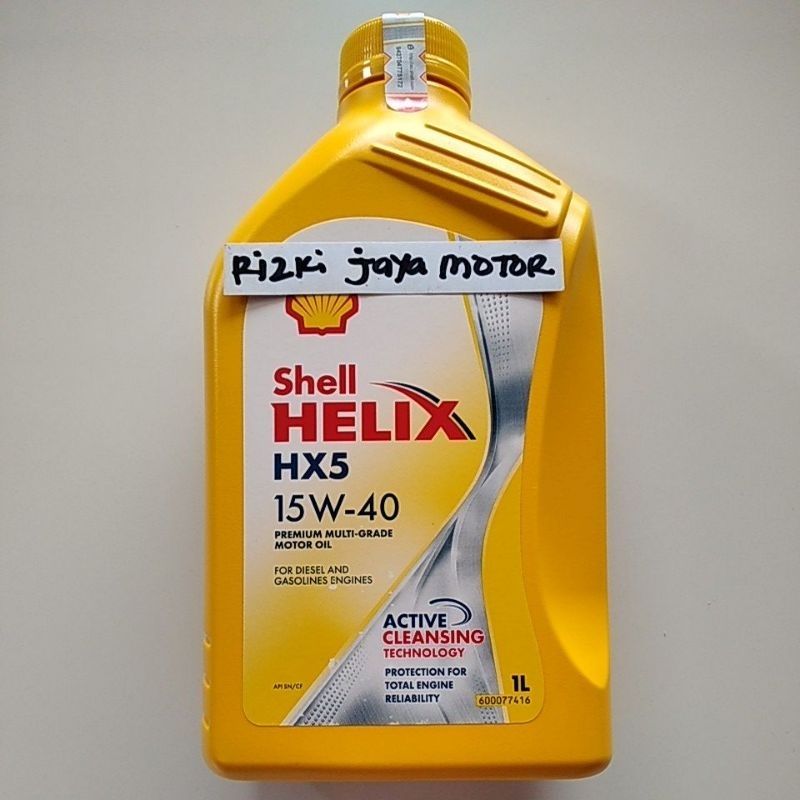 Jual Oli shell helix HX5 15W-40 premium multi-grade motor oil 1liter ...
