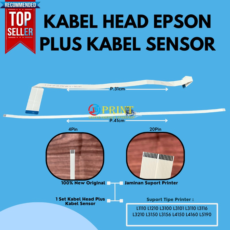 Jual KABEL FLEKSIBEL PRINT HEAD PRINTER EPSON L1110 L3110 L3150 L4150 ...
