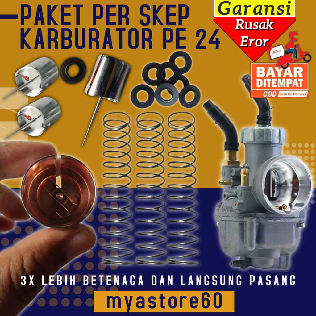 Jual Paket Skep Per Pir Kacing Jarum Penahan Per Skep Sekep Karburator Karbu Carburator Carbu PE ...