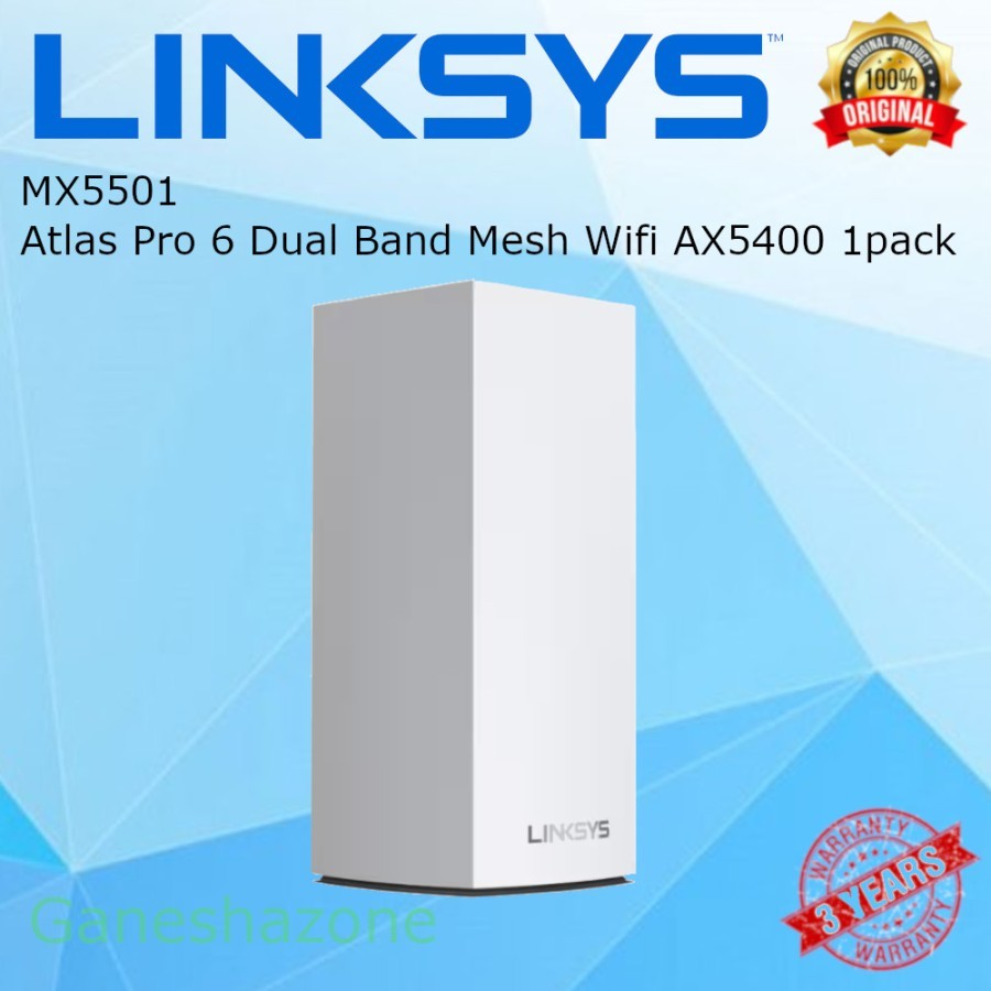 Jual Linksys Atlas Pro 6 MX5501 Dual-Band AX5400 Mesh WiFi 6 Router 1-Pack | Shopee Indonesia