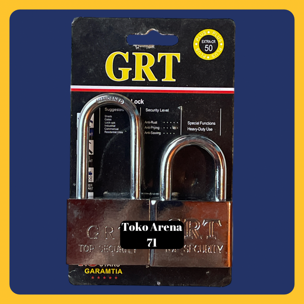 Jual Gembok Putih GRT 50MM 50 MM Leher Panjang Gembok Rumah 50mm Gembok ...
