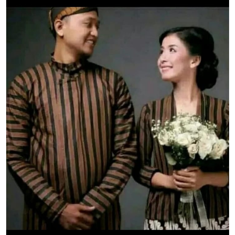 Jual 1 SET BAJU COUPLE LURIK TENUN MODERN KLASIK KHAS TRADISIONAL JAWA SOLO JOGJA (KEBAYA LURIK ...