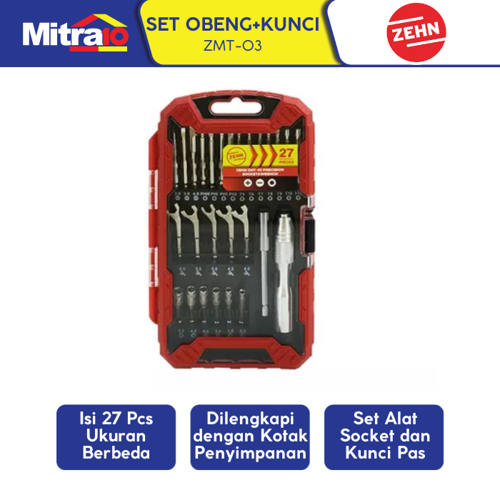 Jual Zehn Satu Set Obeng Mini + Kunci Pas ZMT-03 (27 Pcs) | Shopee ...