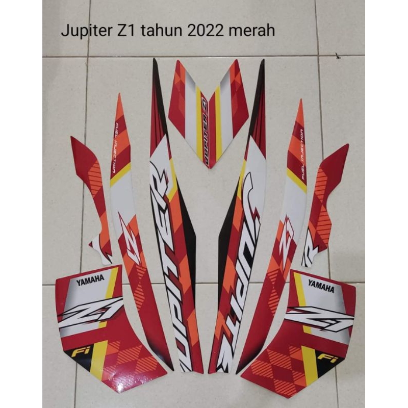 Jual stiker striping motor Yamaha Jupiter Z1 Fi 2022 2023 Z1 New merah ...
