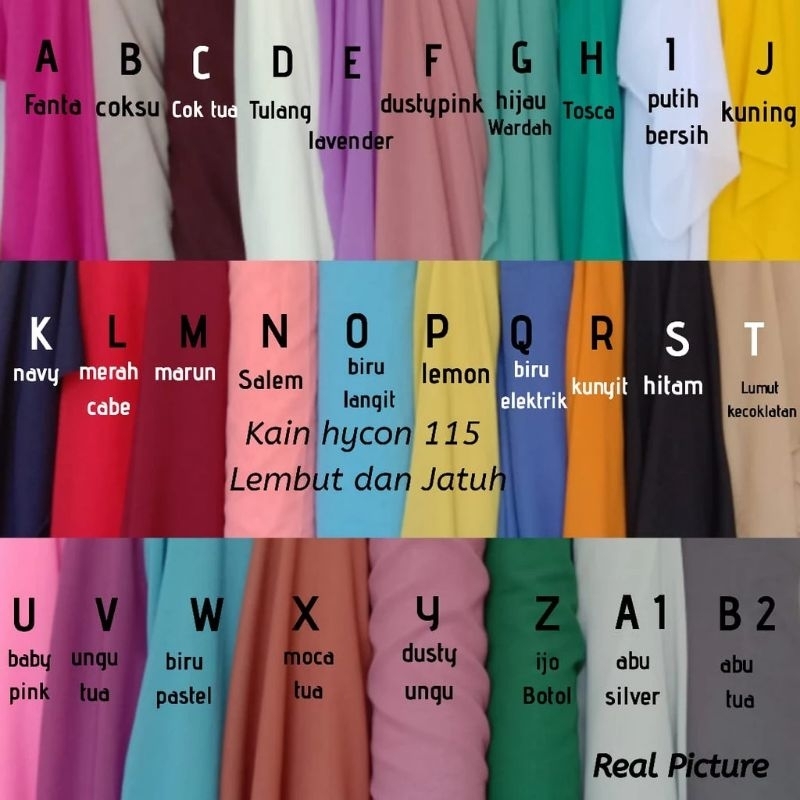 Jual kain sifon fine - double sifon - double hiccon polos - kain ...