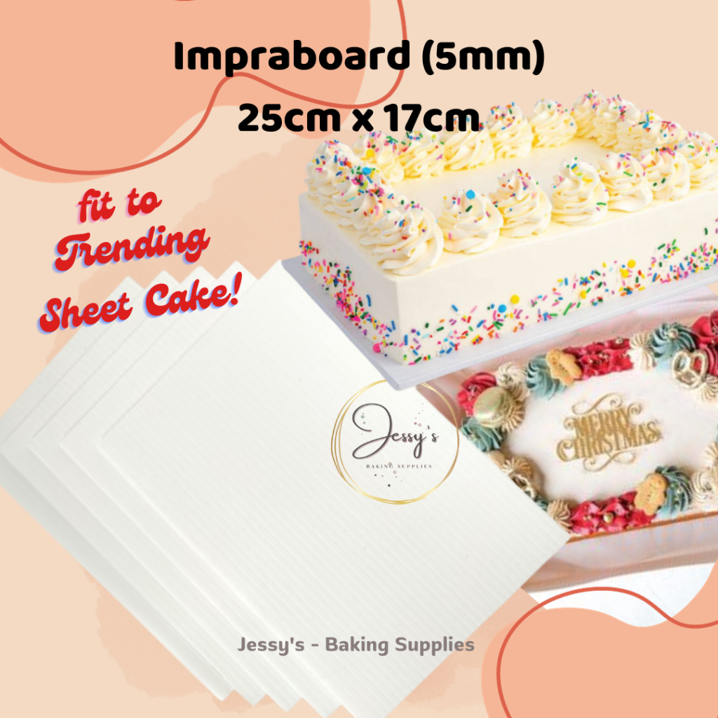 Jual Alas Kue, Cake Board, Impraboard 25cm x 17 cm, Trend Sheet Cake ...