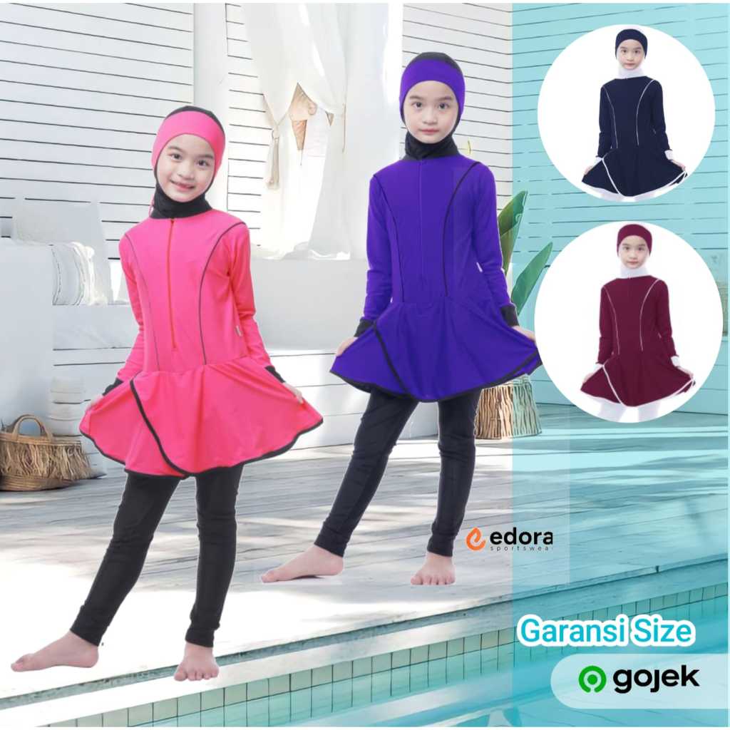 Jual Baju Setelan Renang Anak SD Muslim Muslimah Hijab Lengan Panjang ...