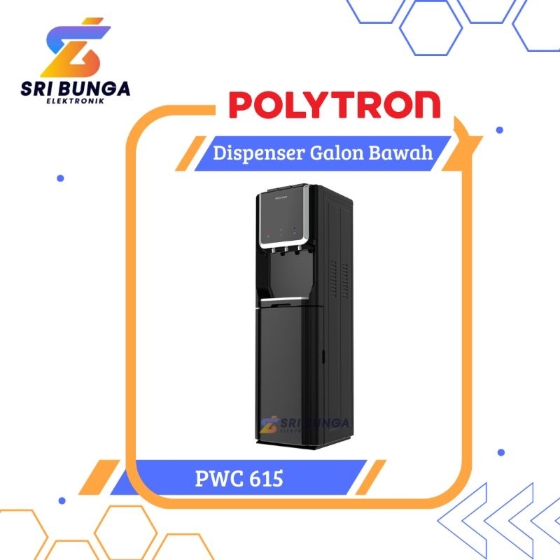 Jual Dispenser Galon Bawah POLYTRON PWC 615X | Shopee Indonesia