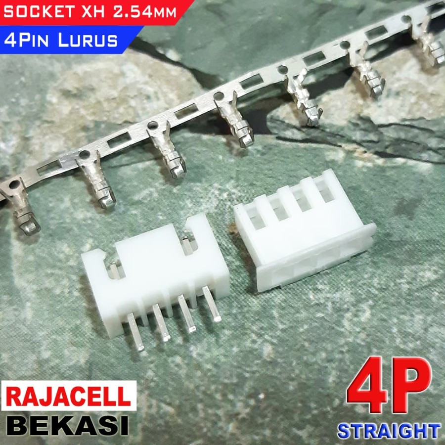 Jual Socket Connector Molex XH 4P 4 Pin Lurus Pitch 2.54mm Soket Konektor | Shopee Indonesia