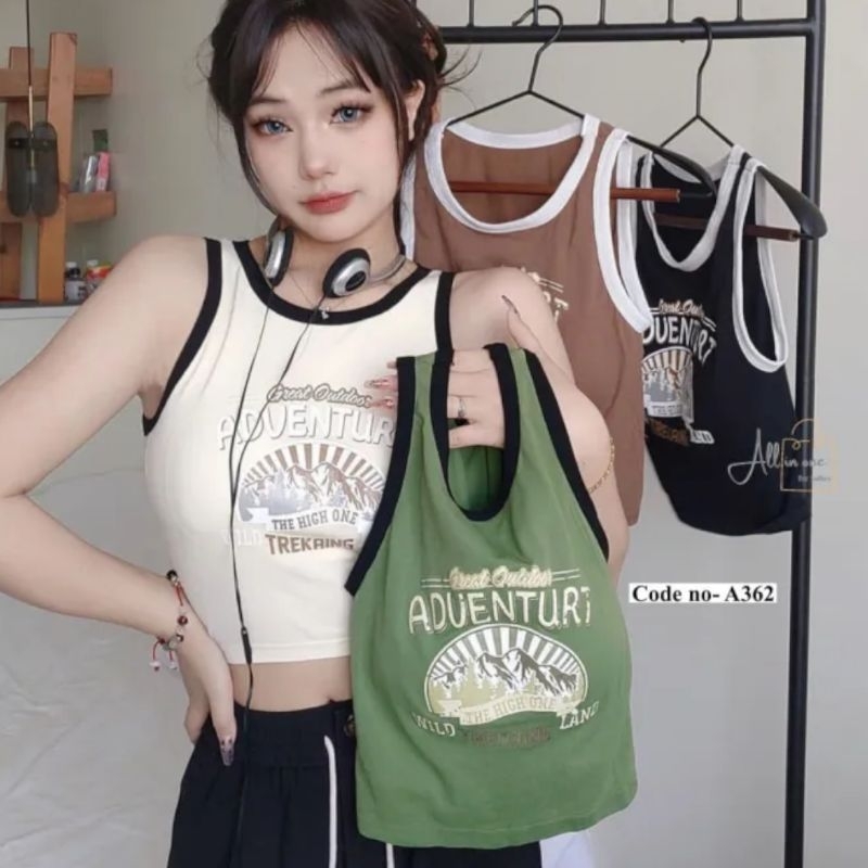 Jual Tanktop atasan cewe model sport bra kamisol adventurt tank top ...