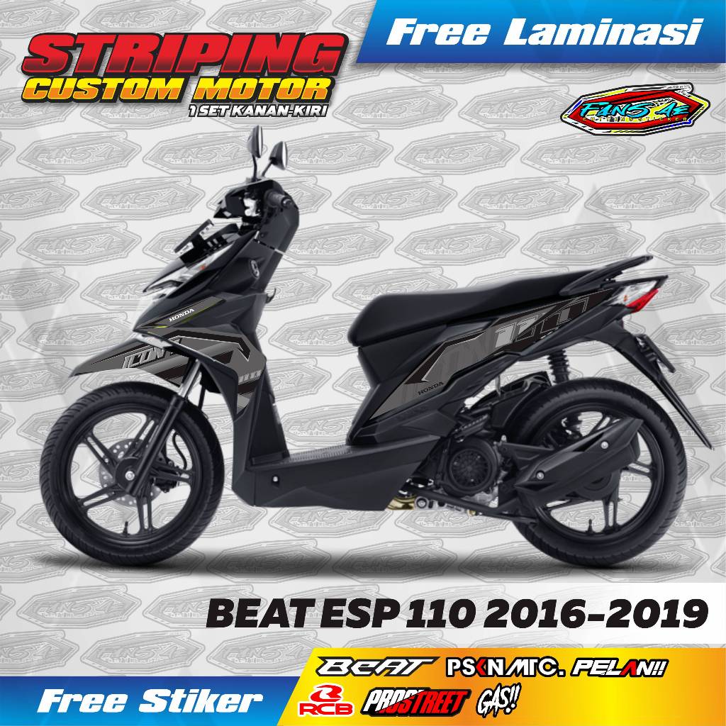 Jual STRIPING CUSTOM BEAT ESP 110 2016-2019 LAMINASI GLOSY DOFF ...