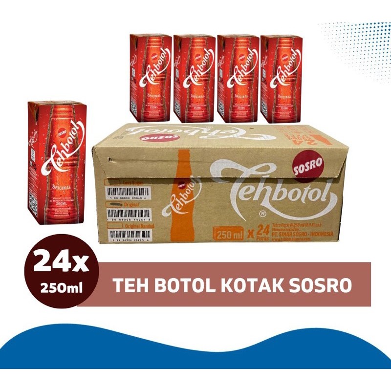 Jual Teh Botol Kotak Sosro 250 ml 1Dus Isi 24 Pcs | Shopee Indonesia