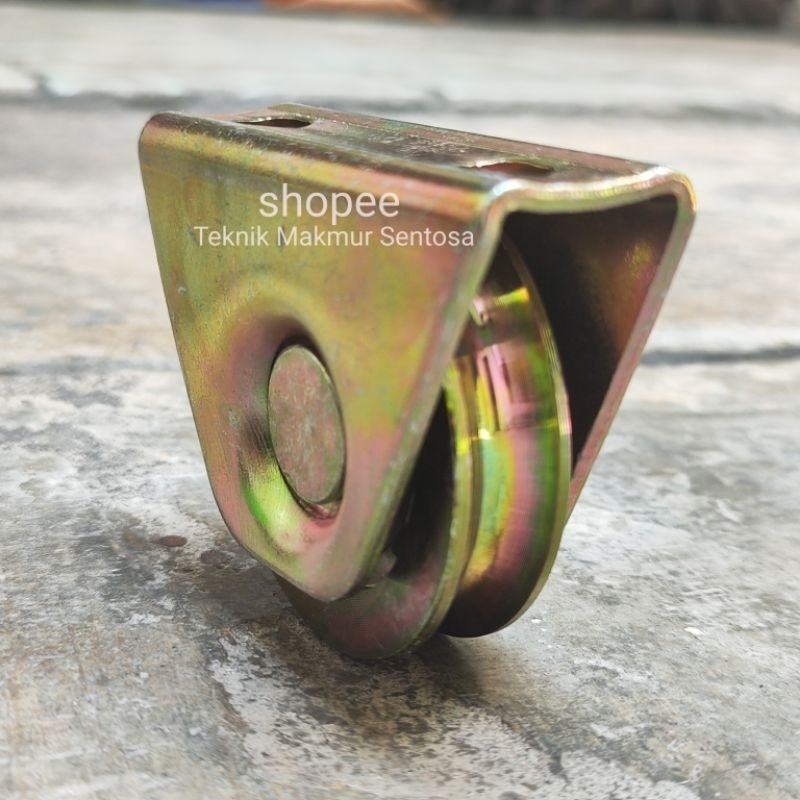 Jual Roda Rel Besi Pagar Pintu OCP 2,5" Model U Chrome 2,5 Inch Gerbang ...