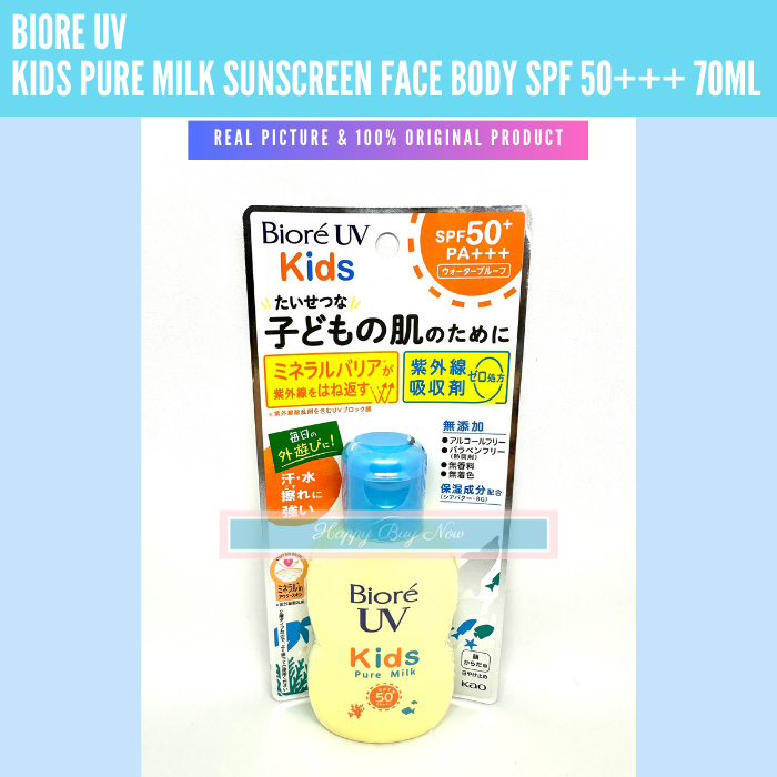 Jual BIORE UV KIDS PURE MILK SUNSCREEN FACE BODY SPF 50 ORIGINAL JAPAN ...