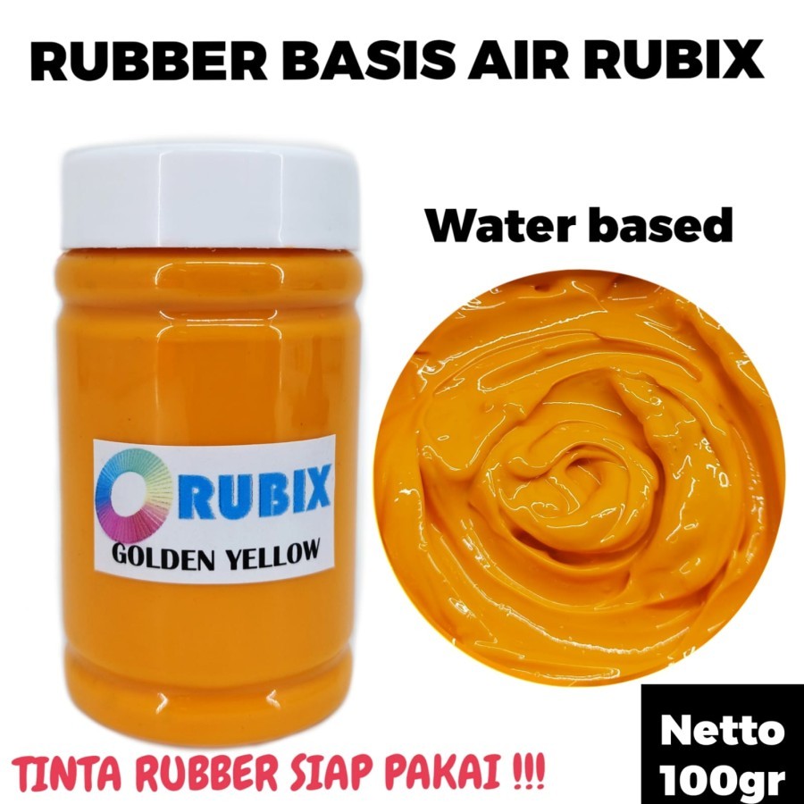 Jual CAT SABLON RUBBER GL PASTA CAT AKRILIK WARNA GOLDEN YELLOW 100GR ...
